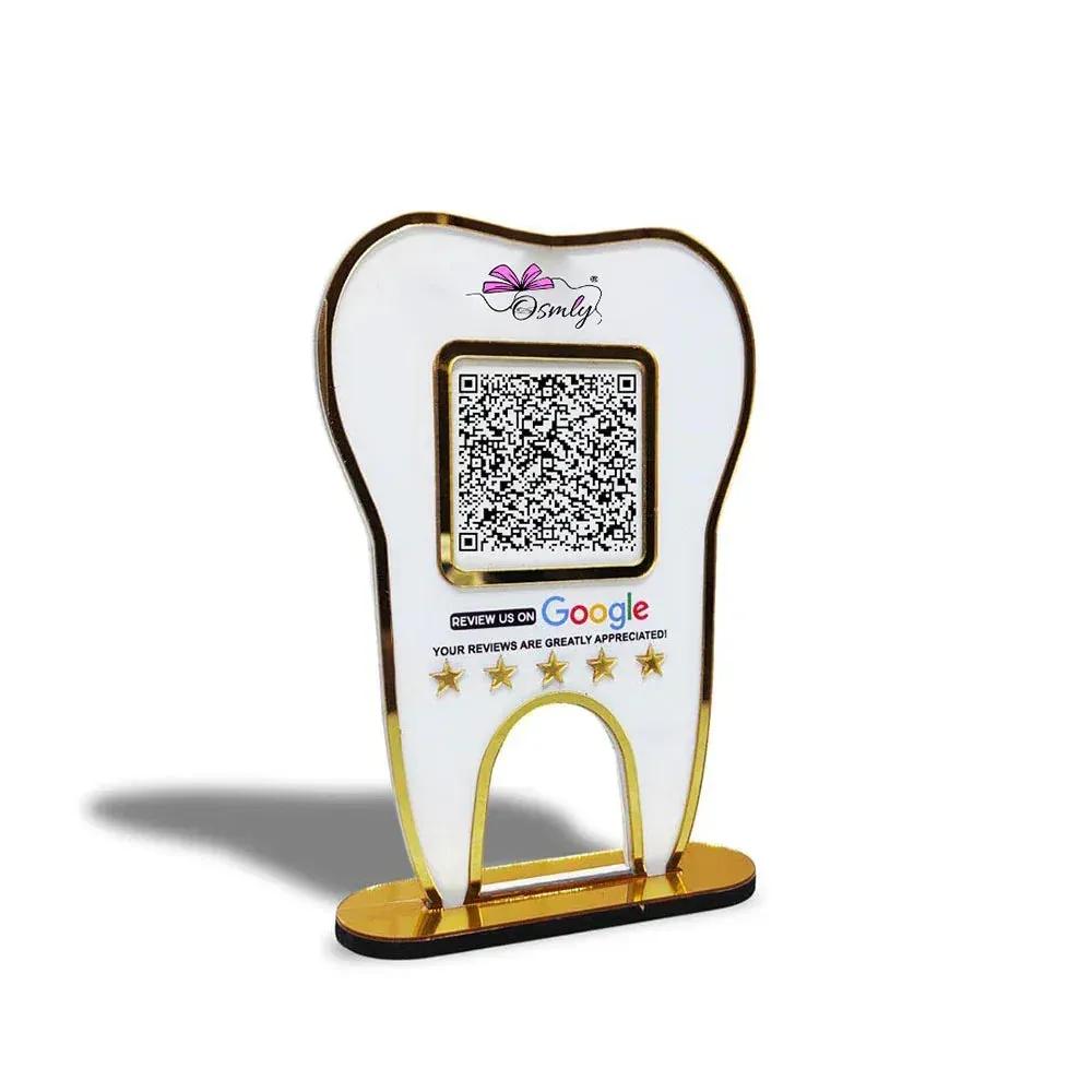 Tooth Shape Dentist QR Stand – BusienssJi
