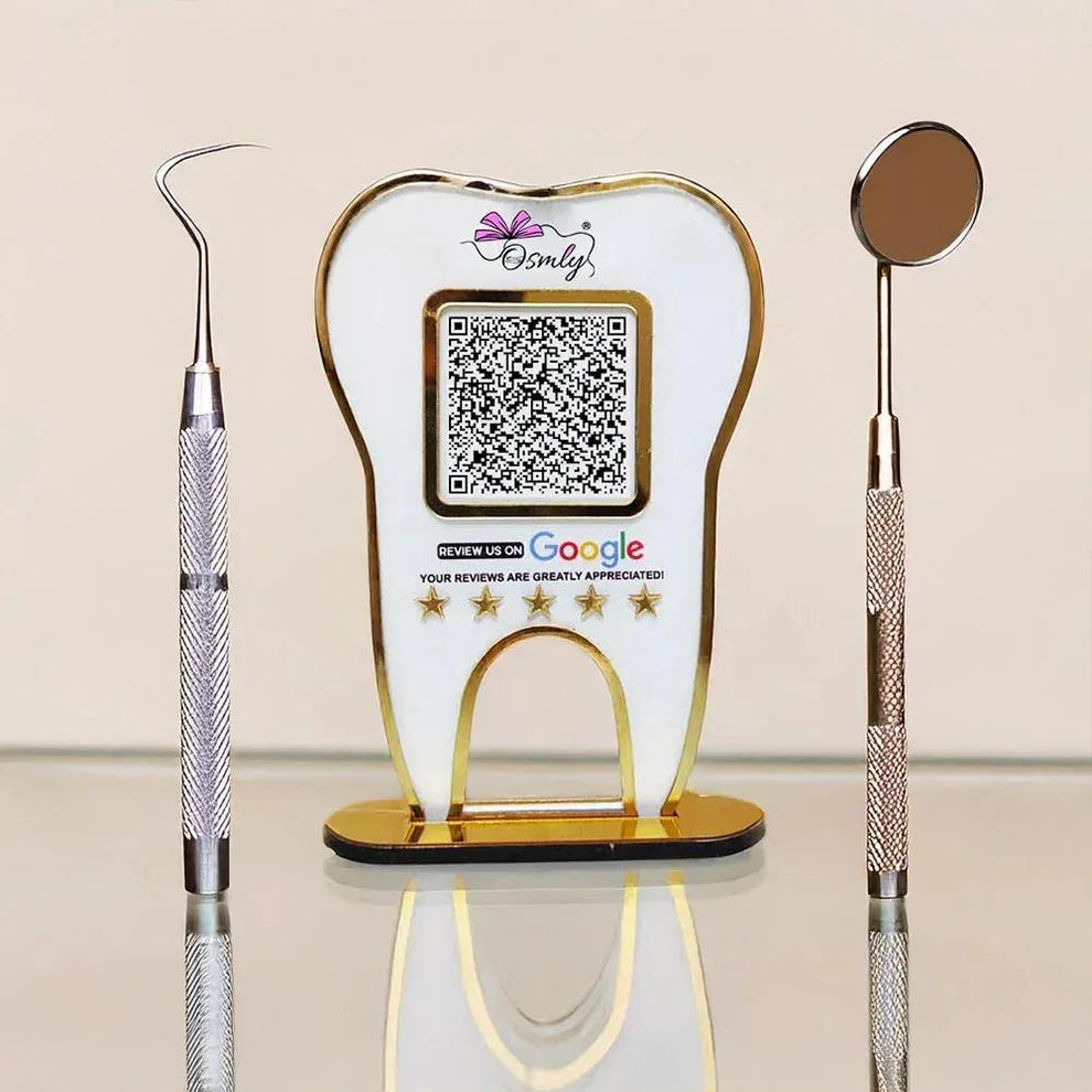 Tooth Shape Dentist QR Stand – BusienssJi